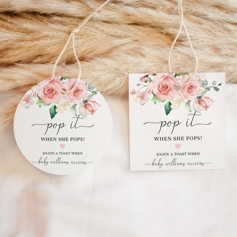 Pop When She Pops Labels - Etsy