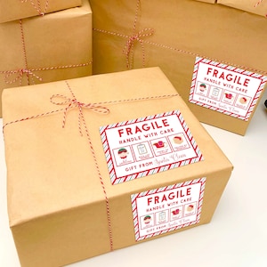 Christmas Fragile Label, Printable Santa's Workshop Fragile Shipping ...