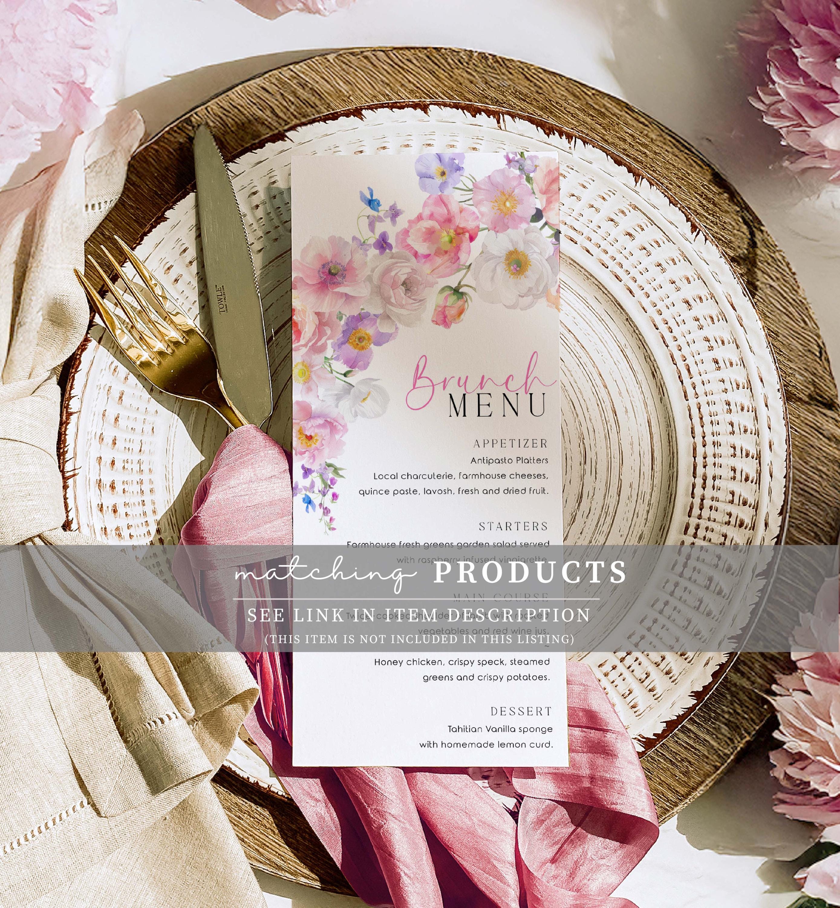 Spring Wildflower Thank You Favor Tag Template (printable), Eloise - Etsy