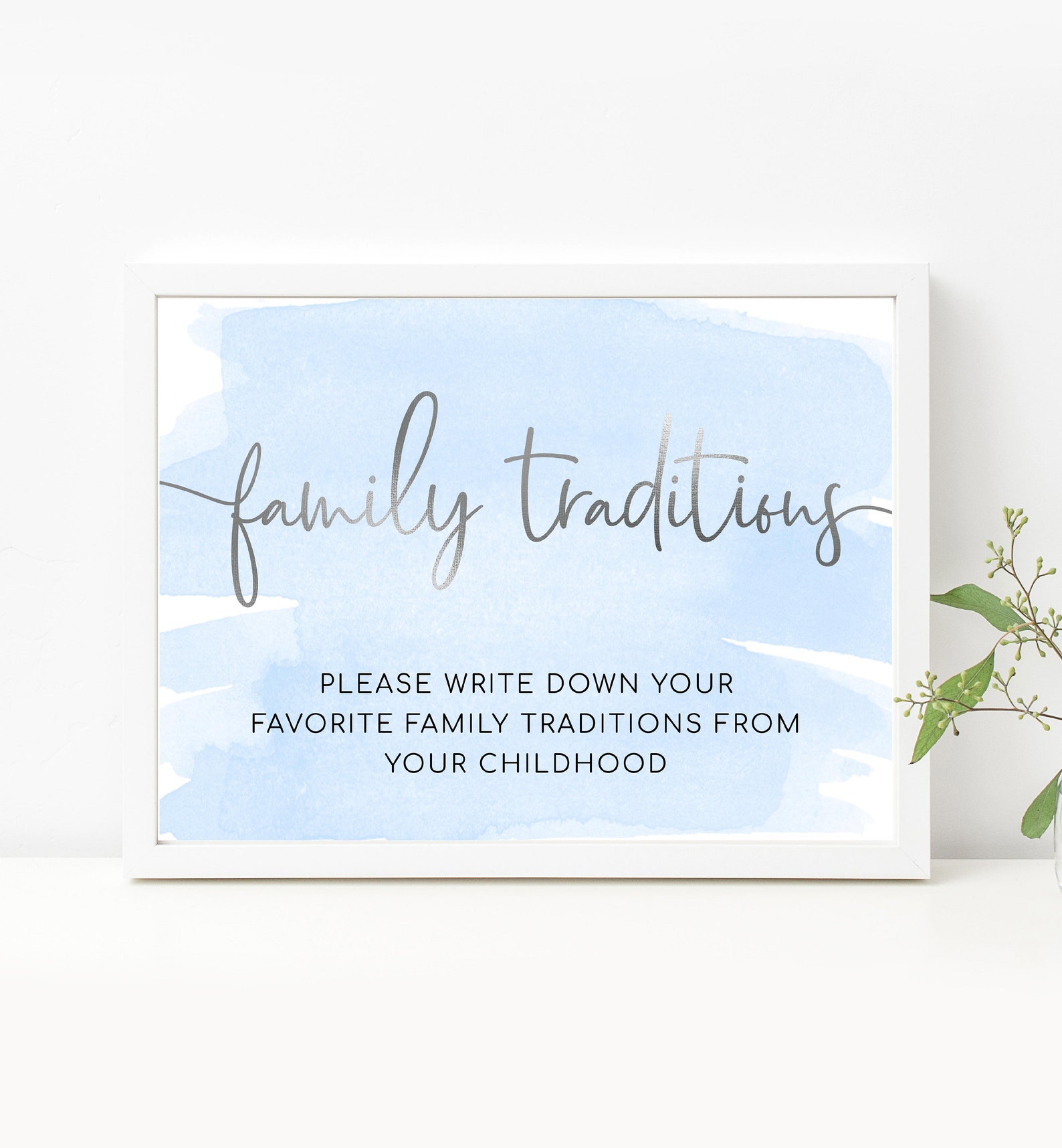 Favorite Family Tradition Sign and Cards Editable Write Down | Etsy