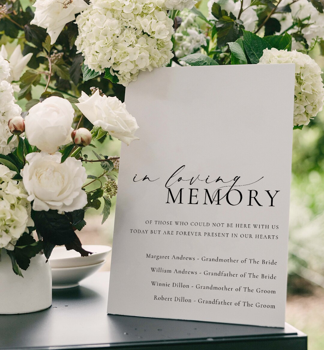In Loving Memory Sign, Printable Memorial Sign, This Candle Burns in ...