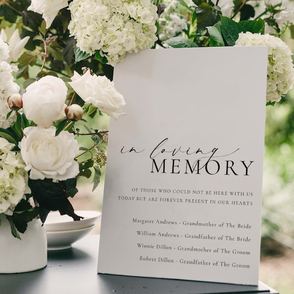 Memorial Table Sign - Etsy