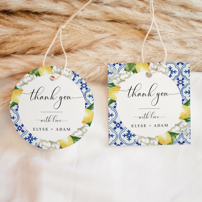 Lemon Theme Favor Tags - Etsy