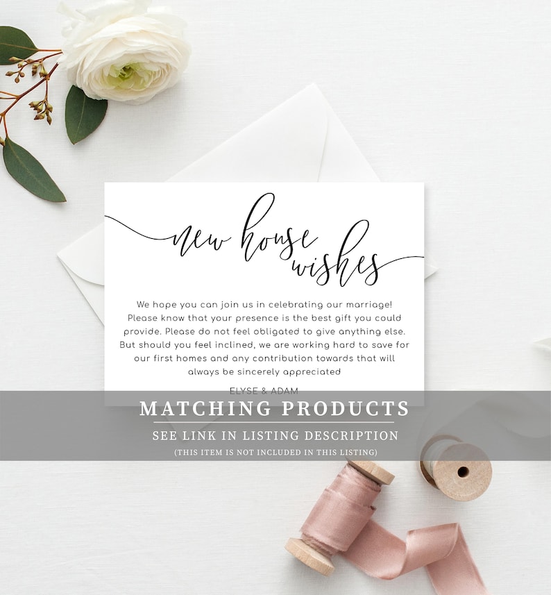 Printable Wedding Wishing Well Card Wedding Details Card | Etsy