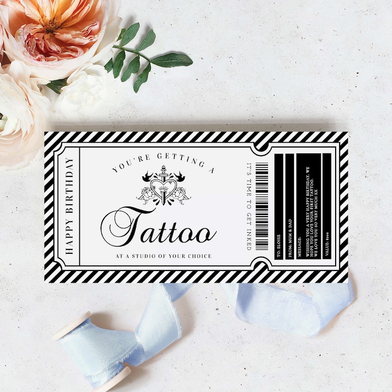 Bon cadeau tatouage - Etsy France