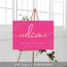 Editable Welcome Sign, Hot Pink Gold Printable Girls Birthday Welcome ...