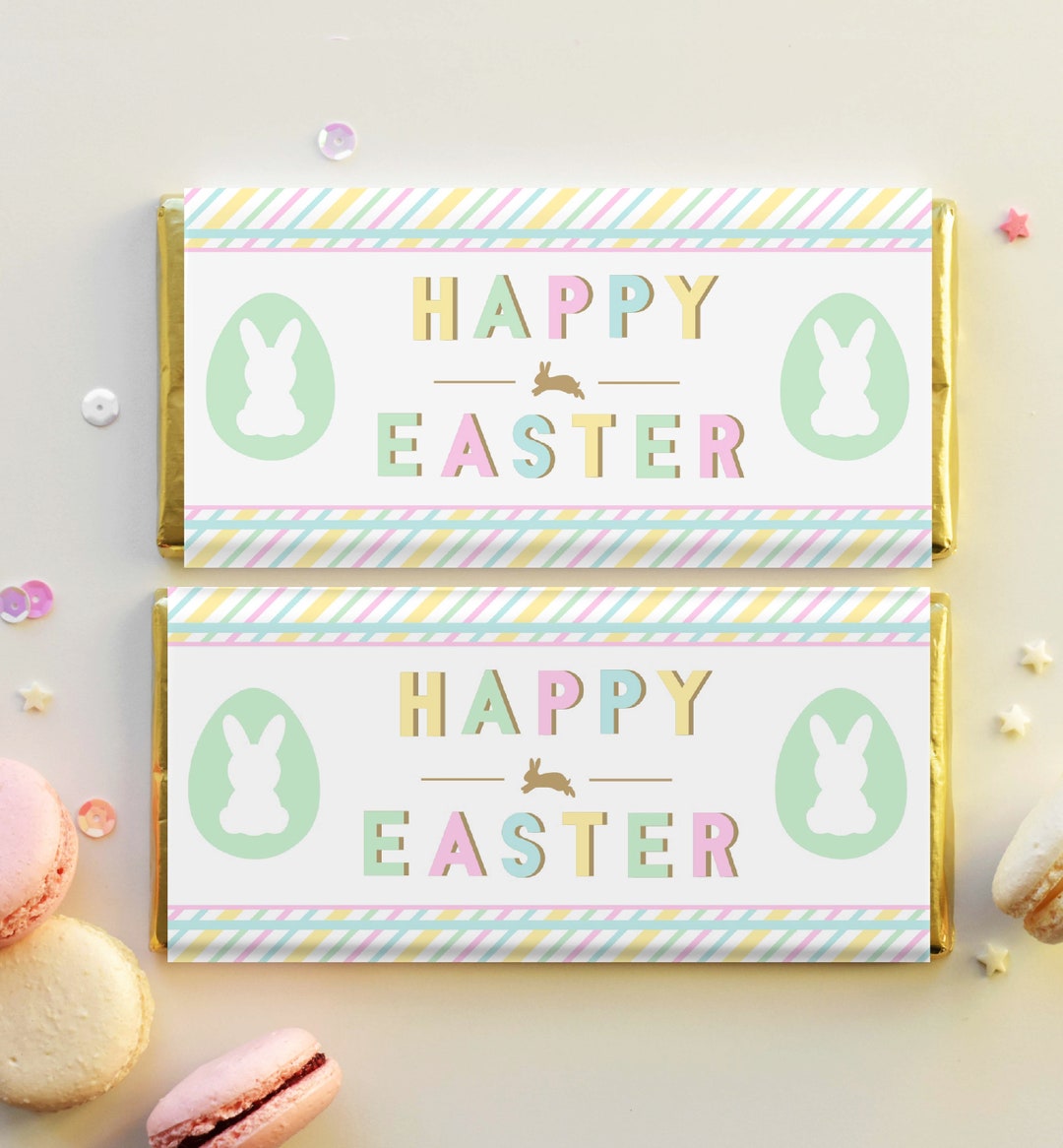 Printable Easter Chocolate Wrapper Template, Editable Easter Egg Hunt ...