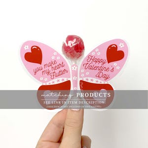 Printable Valentine's Day Scrunchie Tag Template, Ballerina Valentine's ...