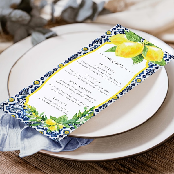 Italian Baby Shower Menu - Etsy