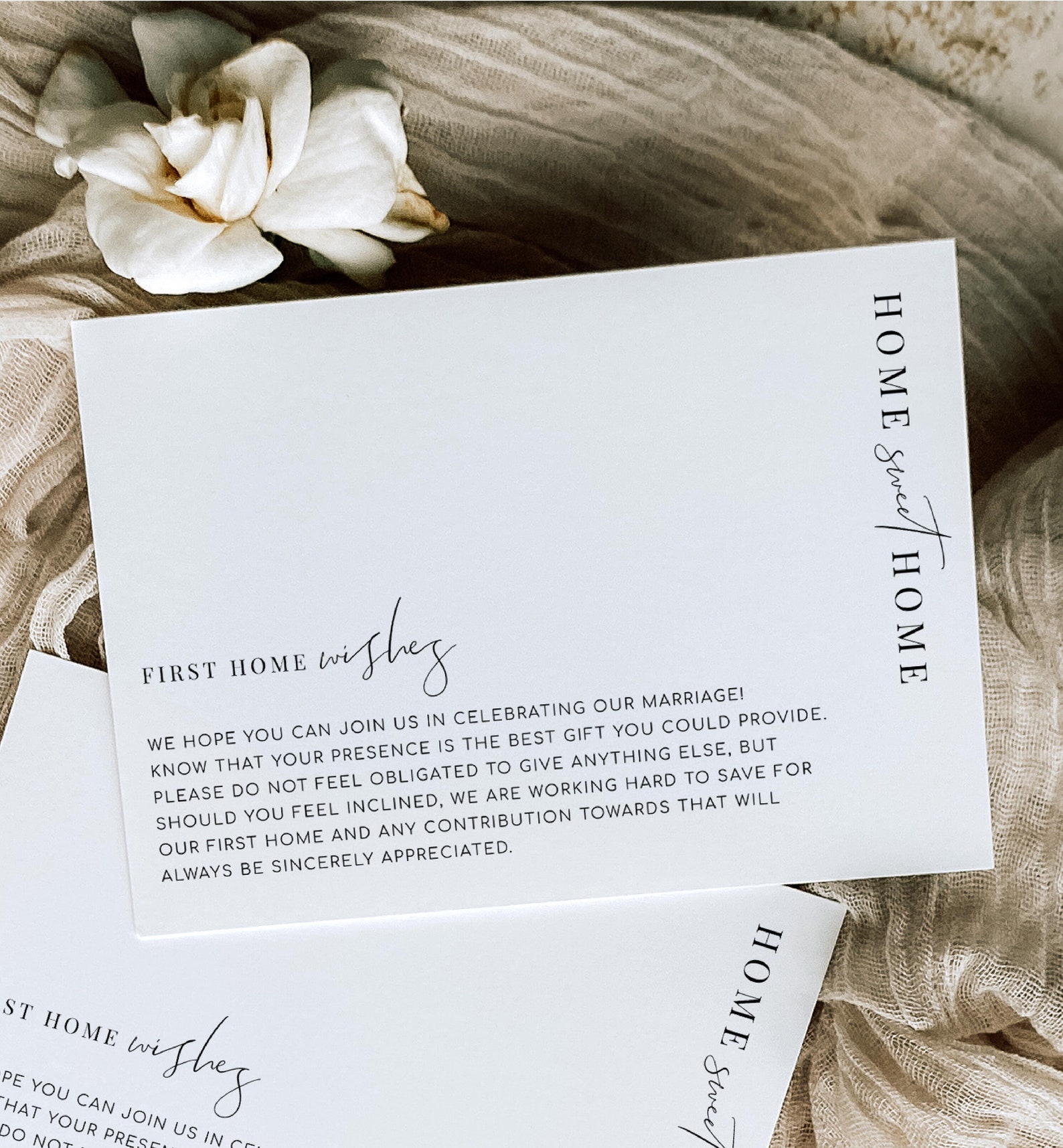 Printable First Home Wishes Card New Home Fund Minimalist - Etsy