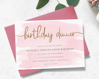 Birthday Dinner Invitation | Etsy