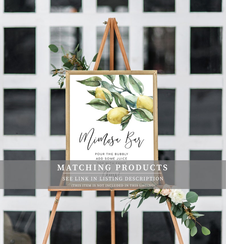Lemon Editable Printable Menu Template Wedding Menu Floral | Etsy Australia