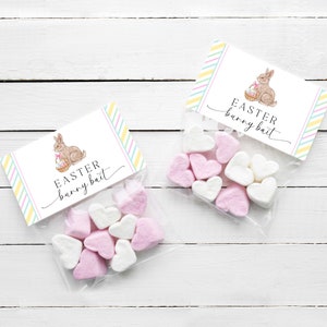 Printable Easter Bunny Bait Candy Bag Topper Template, Editable Easter ...