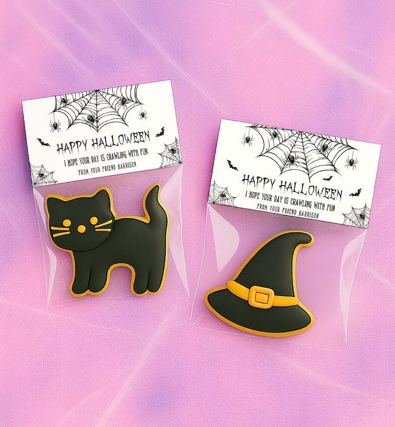 Spider Web Halloween Treat Bag Topper: Printable Favor Tags (DIY ...