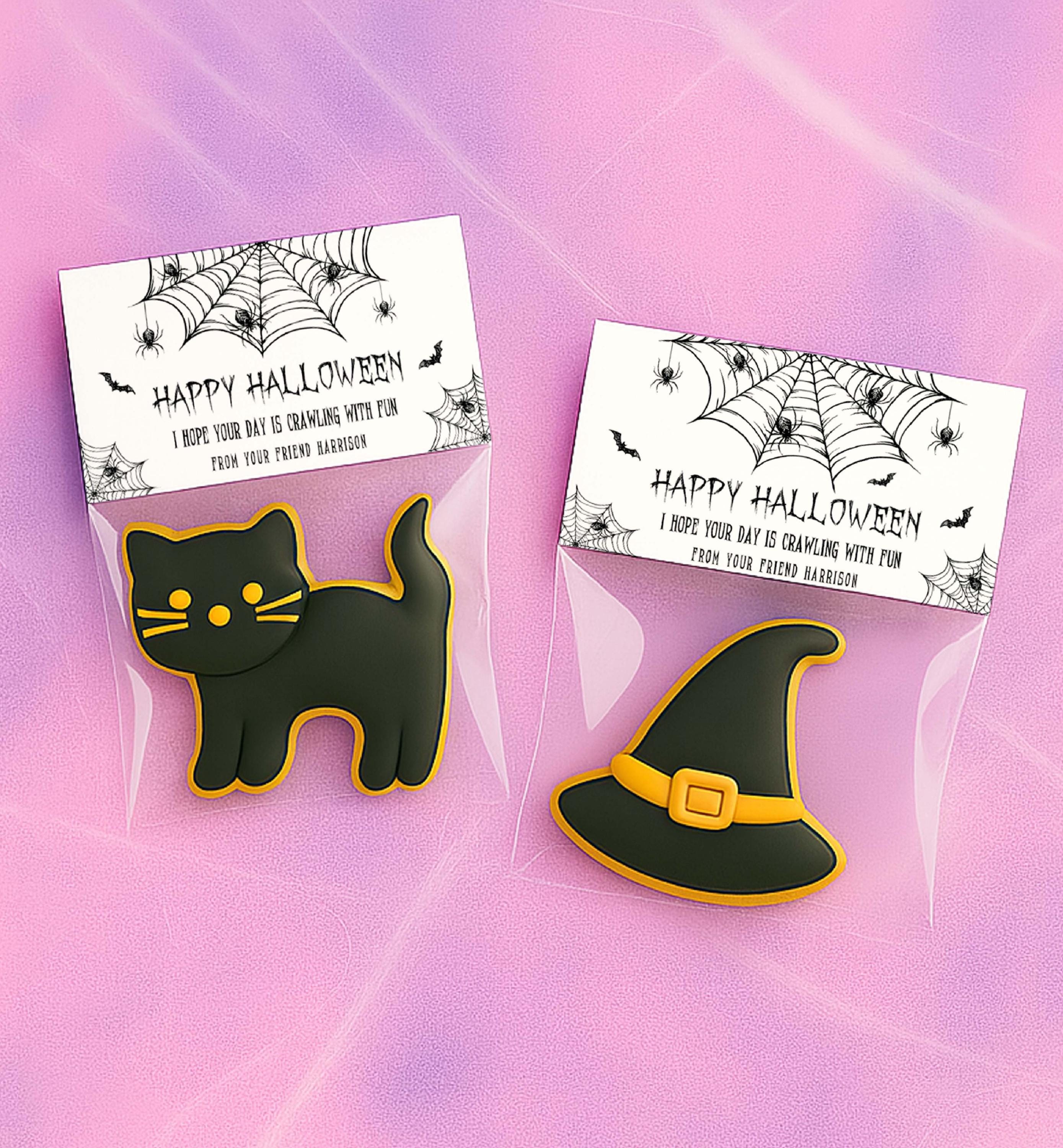 Spider Web Halloween Treat Bag Topper: Printable Favor Tags (DIY ...