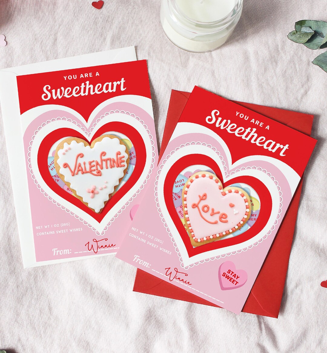 You Are A Sweetheart Cookie Card Valentine's Day Template, Sweetheart ...