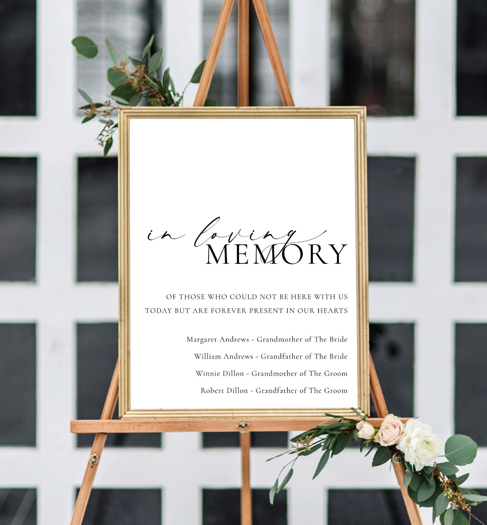 In Loving Memory Sign, Printable Memorial Sign, This Candle Burns in ...