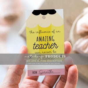 Back to School Pencil Tag Template: Editable Classroom Gift (digital ...