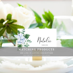 Editable Welcome Template - Blue Hydrangea Wedding Welcome Sign ...