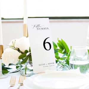 Printable Table Numbers, Unlimited Numbers, Modern Minimal Wedding ...