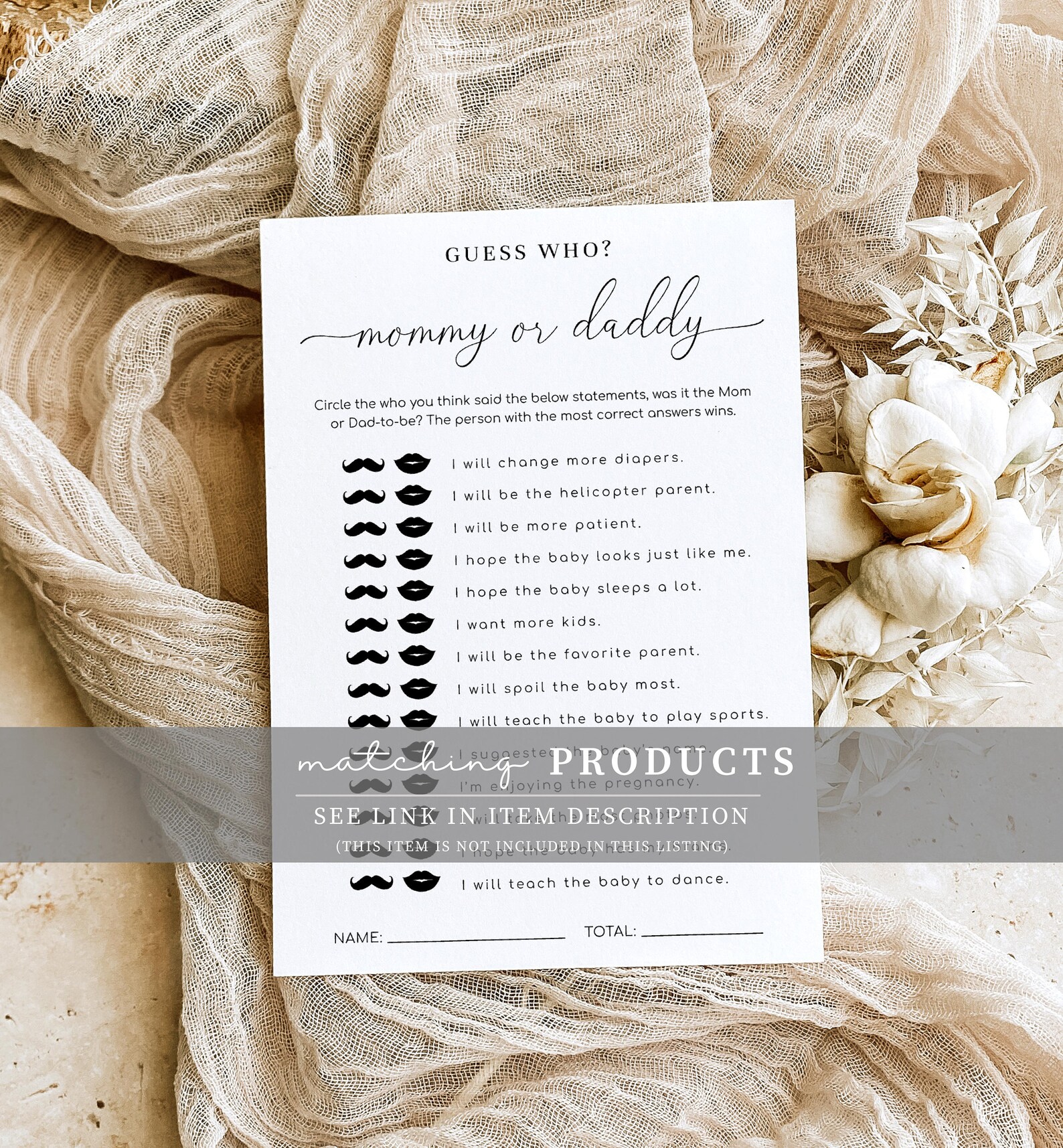 Printable Cast Your Vote Gender Reveal Voting Game Poster, Minimalist ...