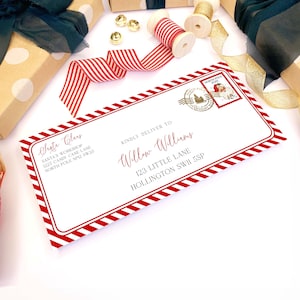 Printable Santa North Pole Mail Envelope Template, Christmas Letter ...