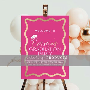 Printable Graduation Party Invitation, Hot Pink College Graduation ...