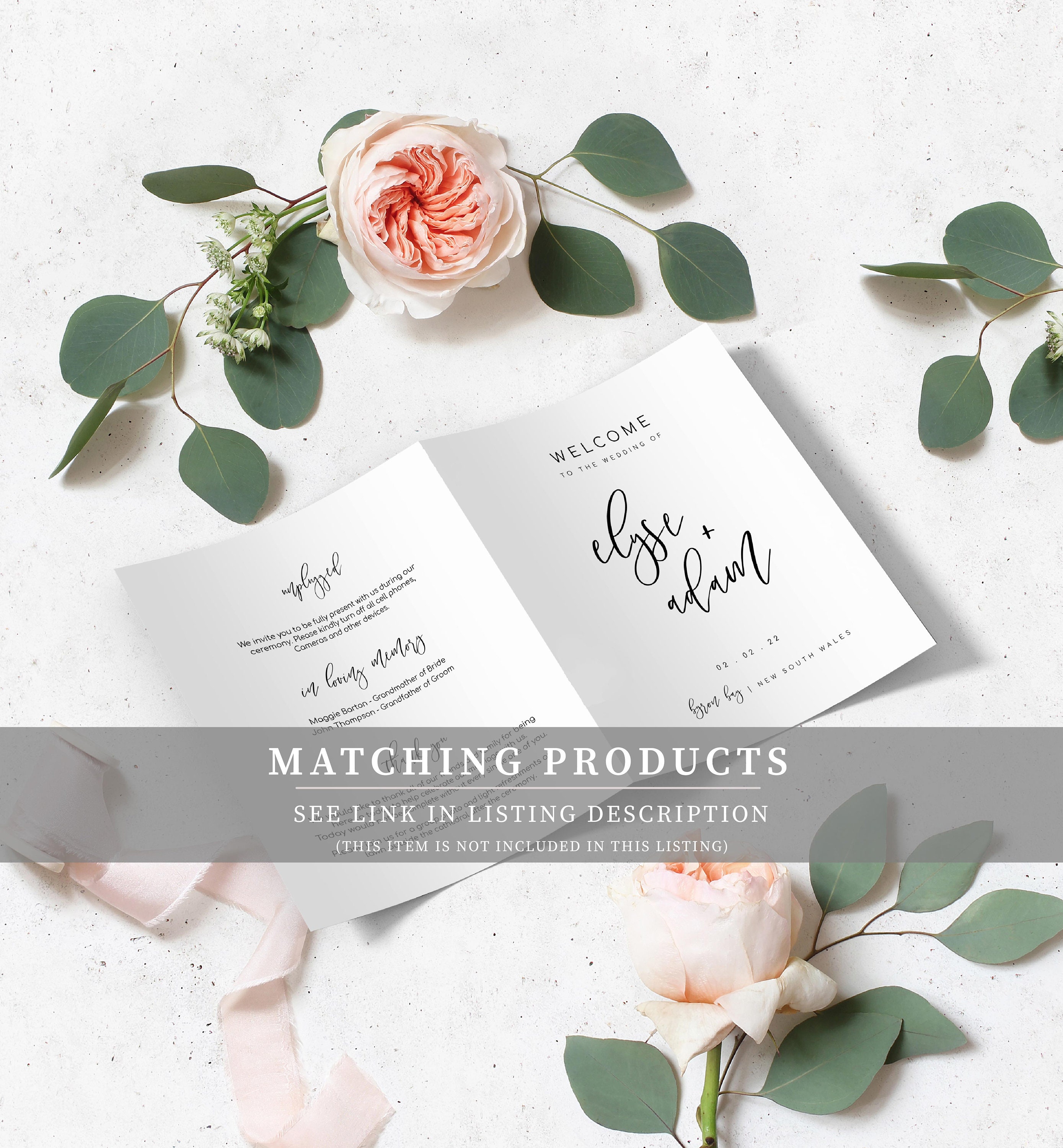 Editable Table Numbers With Guest Names - Modern Minimalist Wedding ...