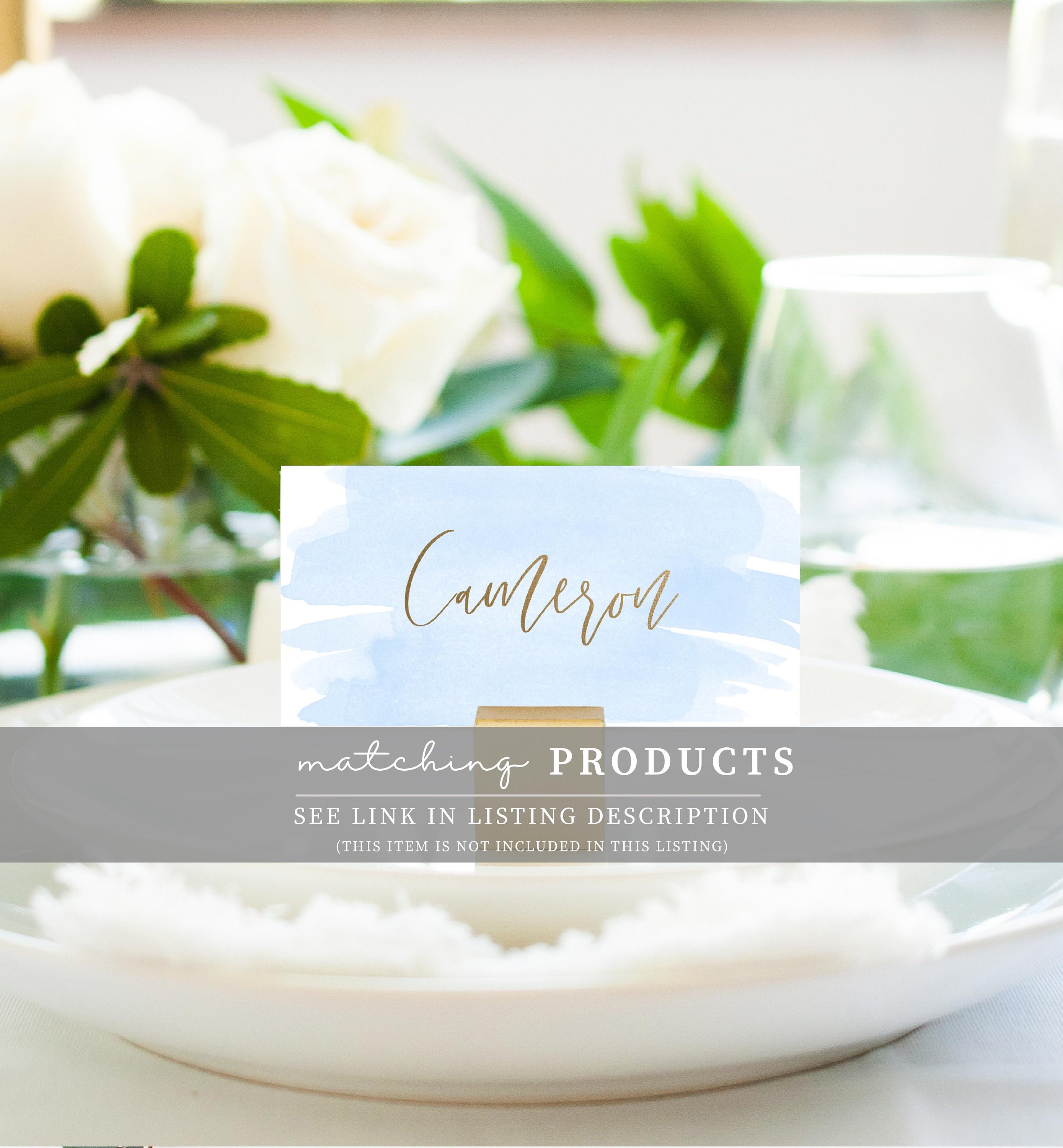 Printable Table Numbers Blue Watercolour Table Numbers with | Etsy