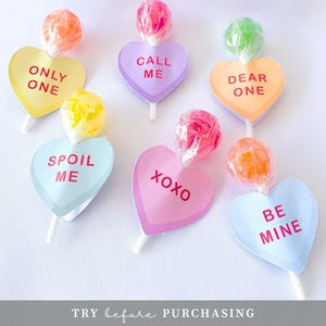 Printable Valentine's Day Lollipop Tags Template, Sweetheart Candy ...