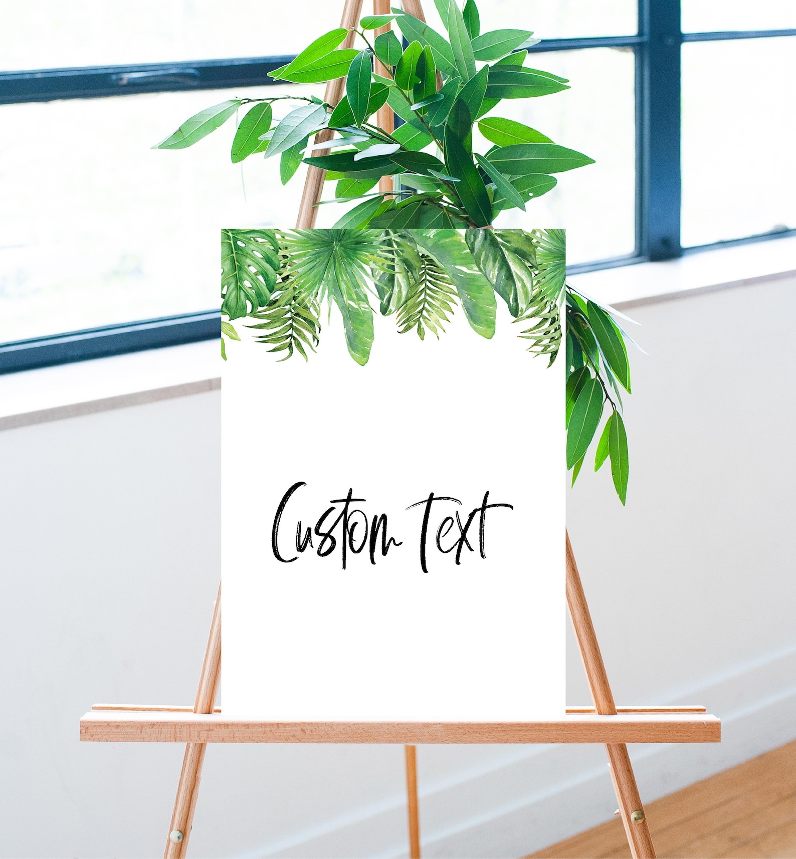 Editable Printable Greenery Wedding Custom Text Sign - Etsy