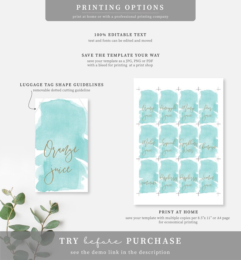 Editable Lemonade Bar Sign and Juice Tags Printable Drinks - Etsy