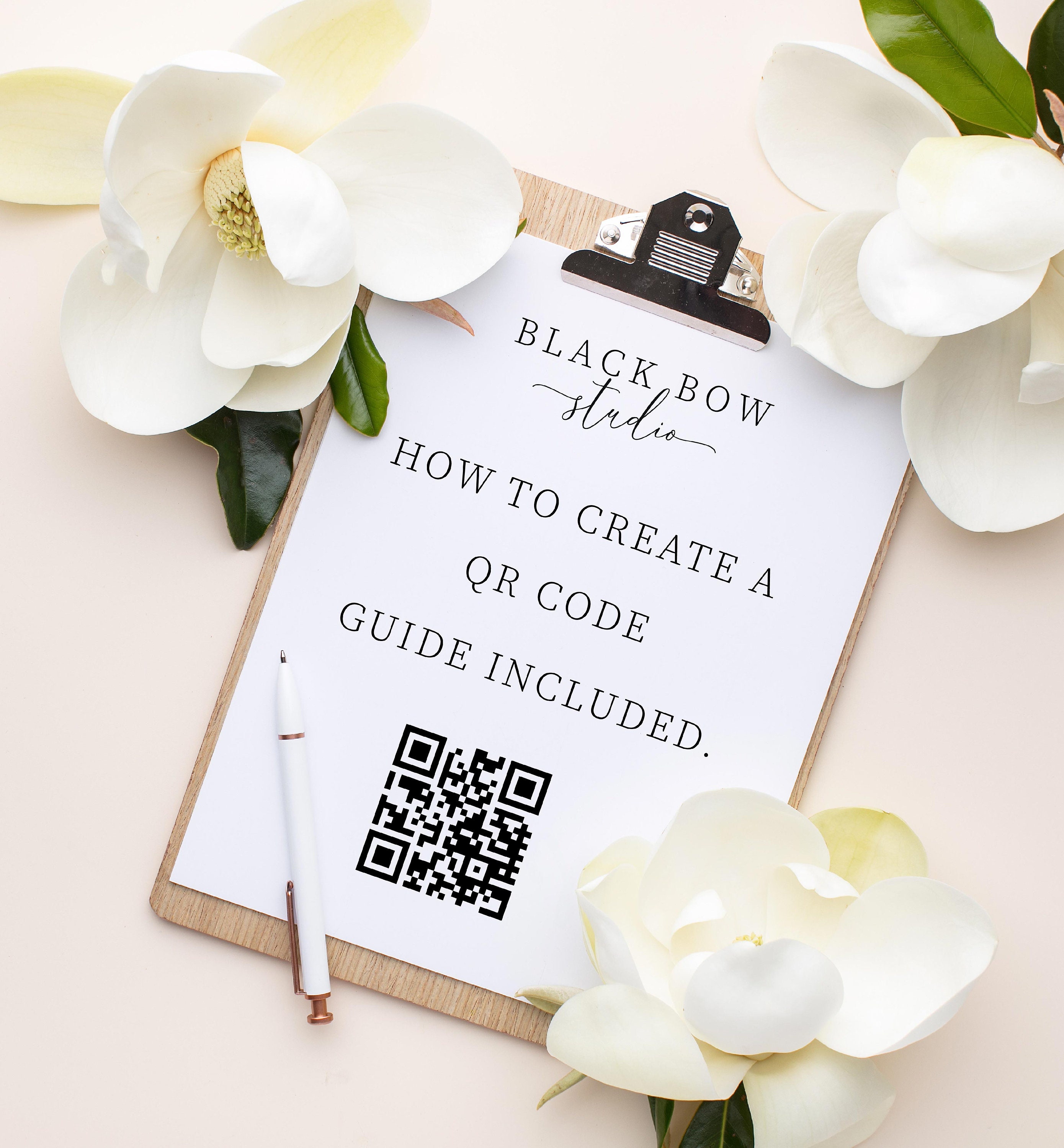 Printable QR Code Wedding Website Card, Simple Elegant Wedding Website ...