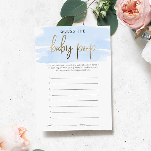 Printable Poop Baby Shower Game - Etsy