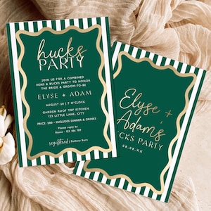 Printable Hucks Party Invitation Template, Joint Hens & Bucks Party ...