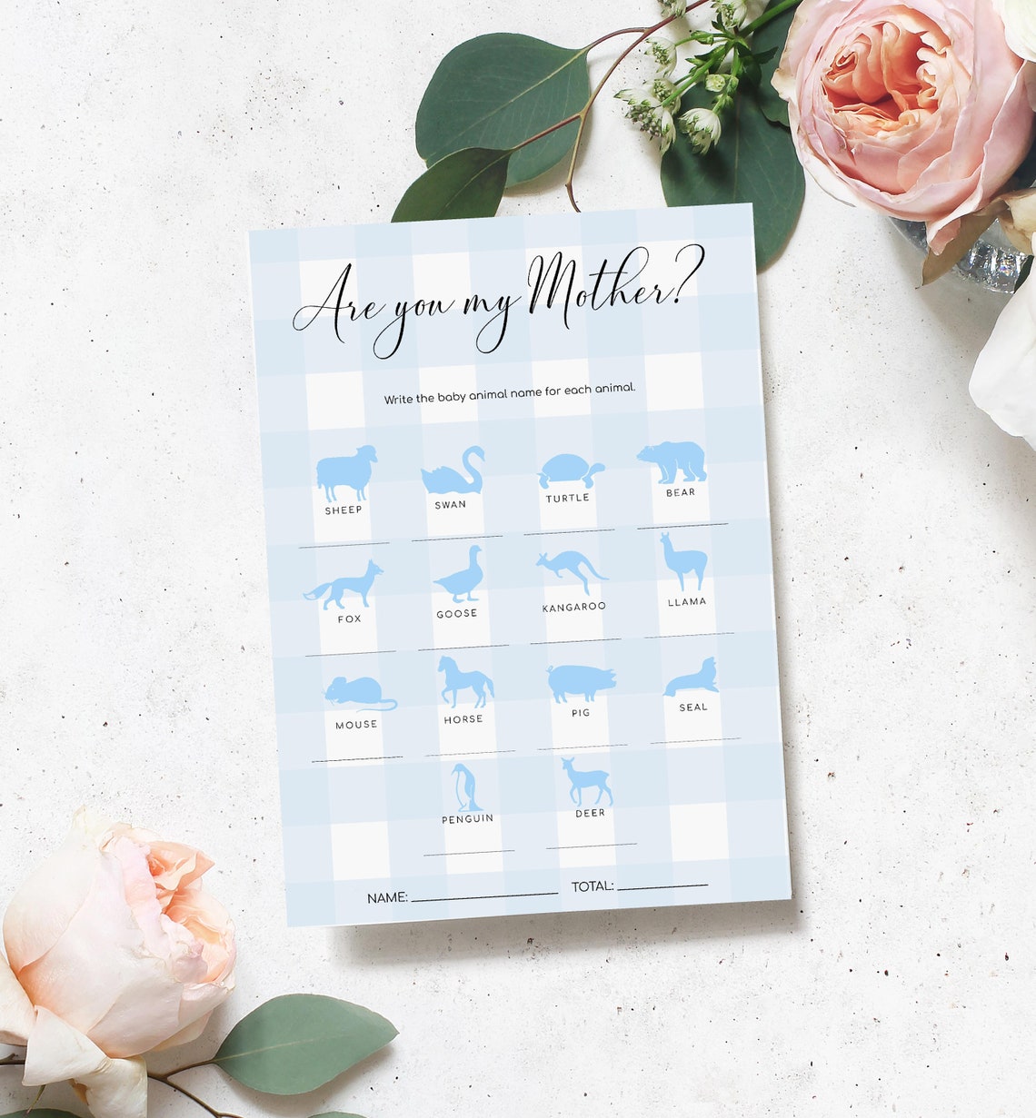 Are You My Mother Game Editable Baby Animal Name Games | Etsy