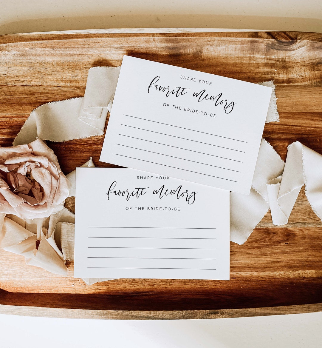 Bridal Shower Game: Favorite Memory With Bride, Lucas Script (printable ...