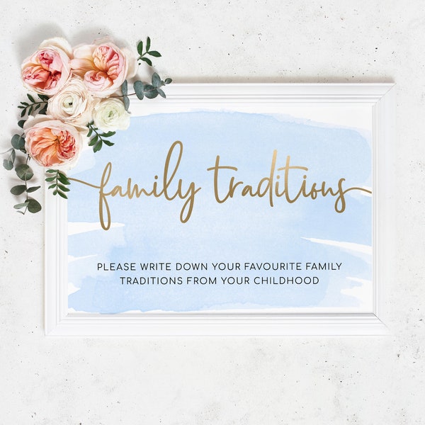 Family Tradition Sign - Etsy
