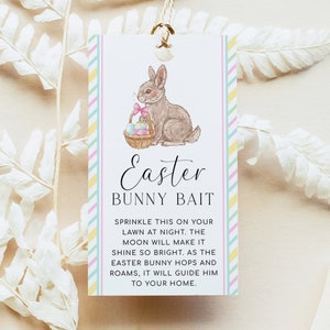 Printable Easter Bunny Bait Tag Template, Easter Basket Tag, Easter ...