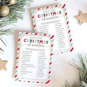 Christmas Movie Characters Game, Printable Christmas Party Christmas ...