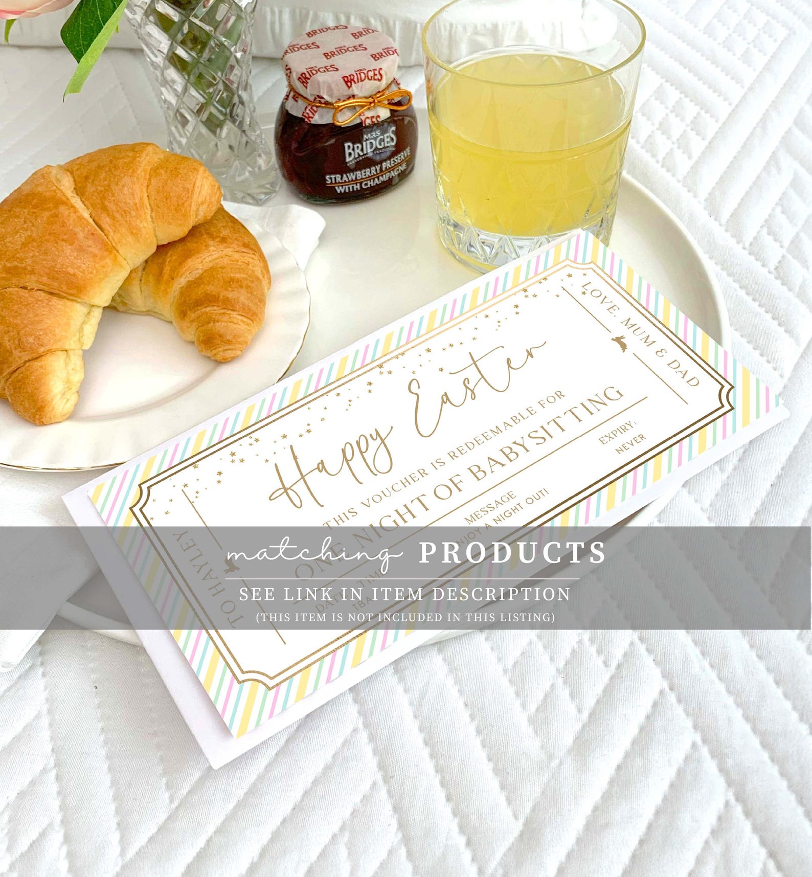 Easter Gift Voucher Template, Fully Custom Printable Gift Certificate ...