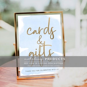 Blue Watercolour Photo First Birthday Milestone Board, Printable Baby's ...