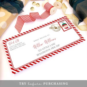 Printable Elf Mail Envelope Template, Christmas Letter From Santa's ...