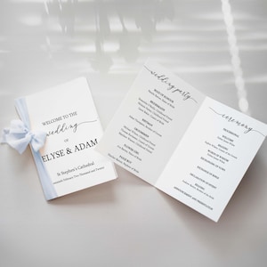 Printable Wedding Program Booklet Template, Wedding Order of Ceremony ...