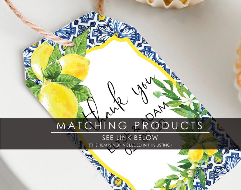 Positano Blue Tile Lemon Signature Drinks Sign Signature | Etsy