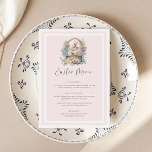 Printable Easter Menu Template, Easter Brunch Menu, Easter Lunch Menu ...