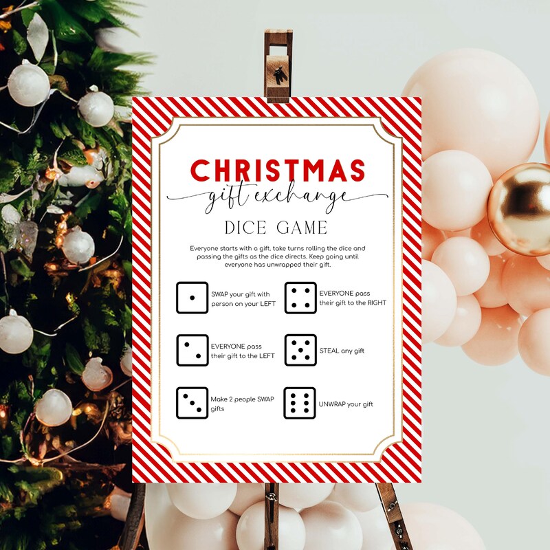 Secret Santa Dice Game - Etsy