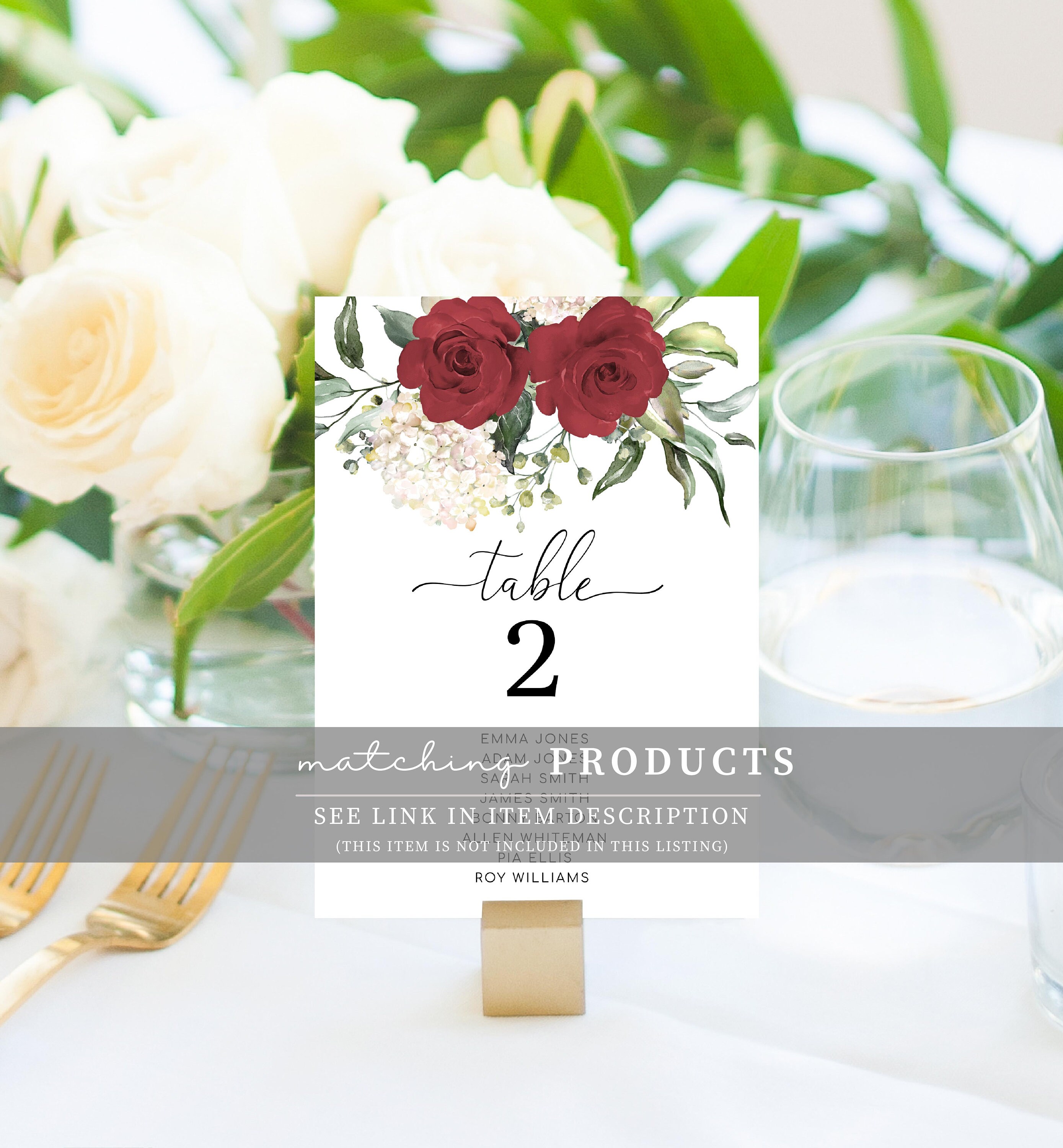 Printable Red Floral Wedding Program Template Editable - Etsy Australia