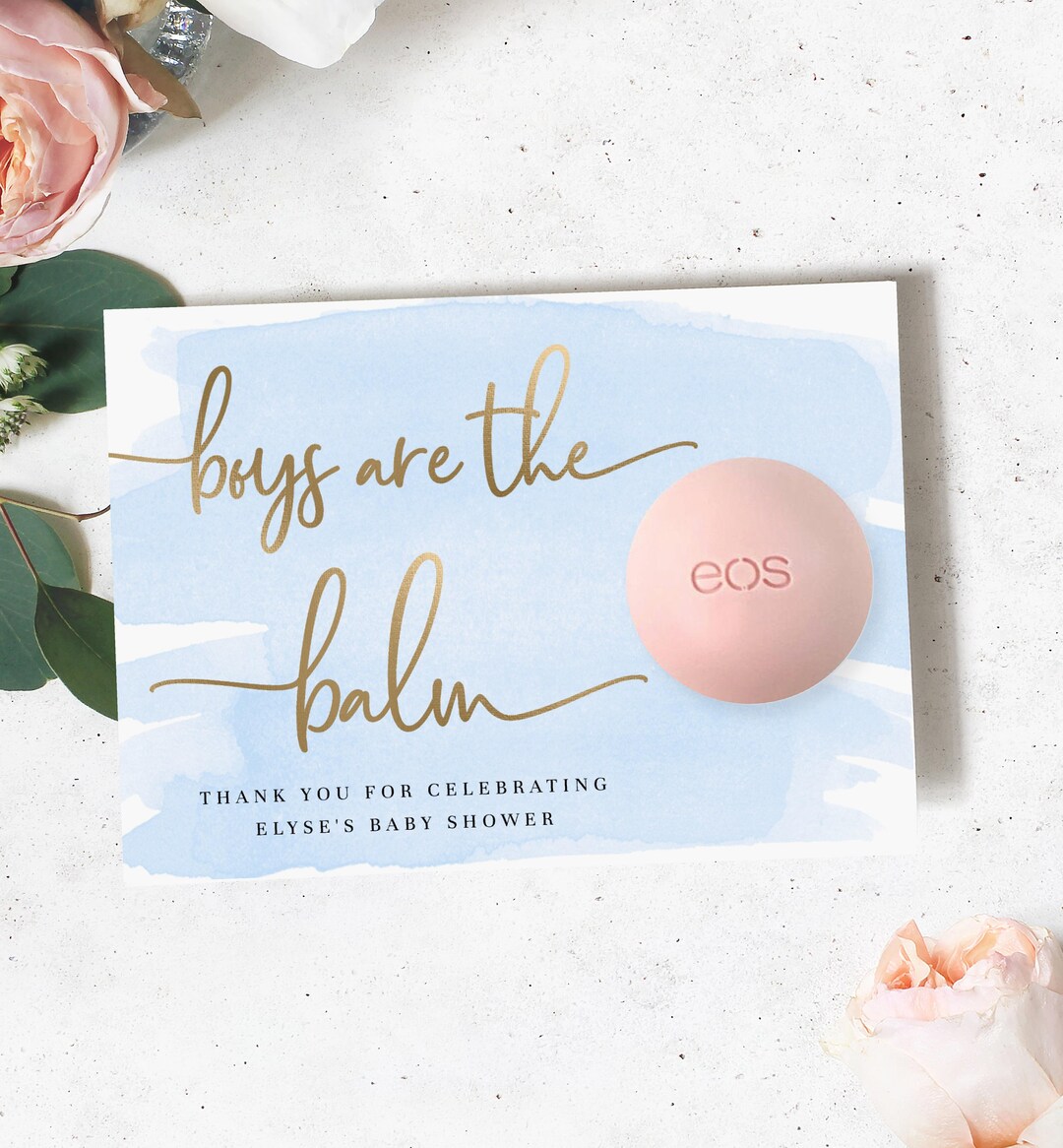 Boys Are the Balm Favors Lip Balm, Editable Boy Baby Shower Lip Balm ...
