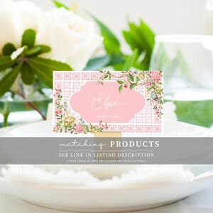 Editable Menu Template - Floral Chinoiserie Lattice - French Garden ...